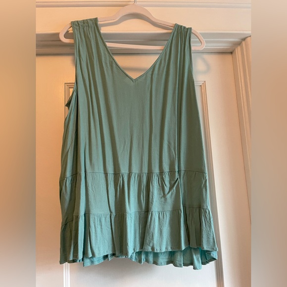 LOFT | Tops | Loft Plus Tiered Double V Neck Tank Size 2 | Poshmark